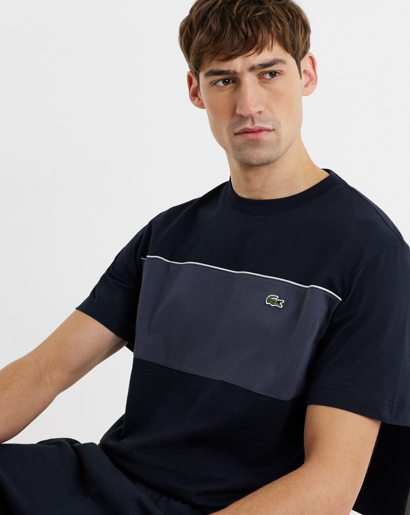 Lacoste Short Sleeve Ringer T-Shirt - White | Jacamo