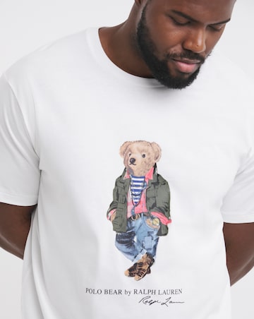 Polo Ralph Lauren White Short Sleeve Explorer Bear T-Shirt | Jacamo