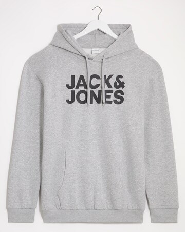 Jack & Jones Corp Logo Sweat Hood | Jacamo