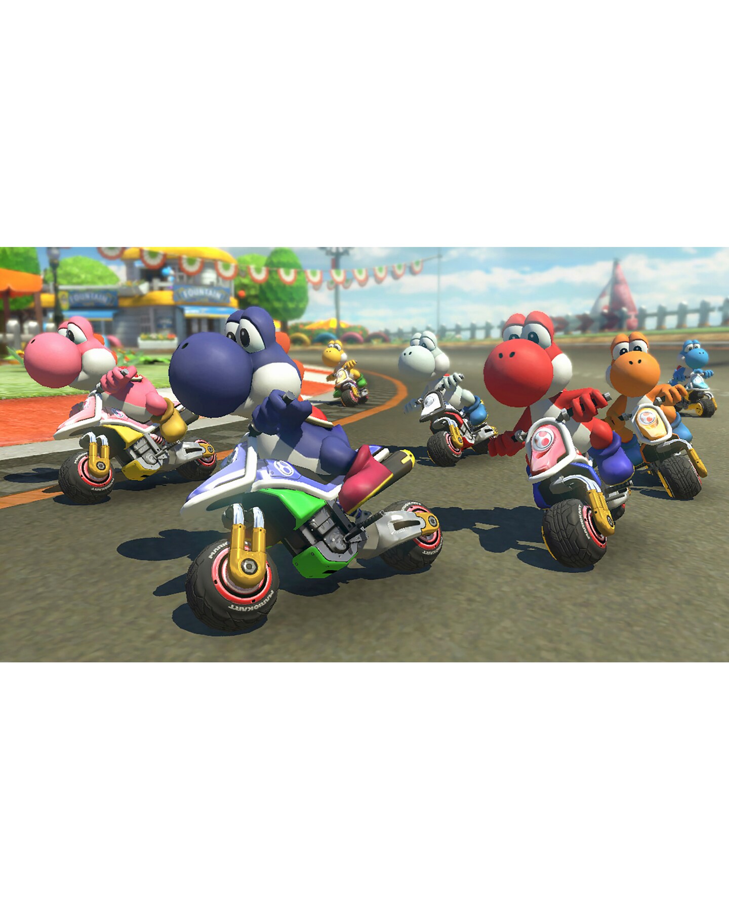 Nintendo switch neon red with mario kart 8 deluxe store
