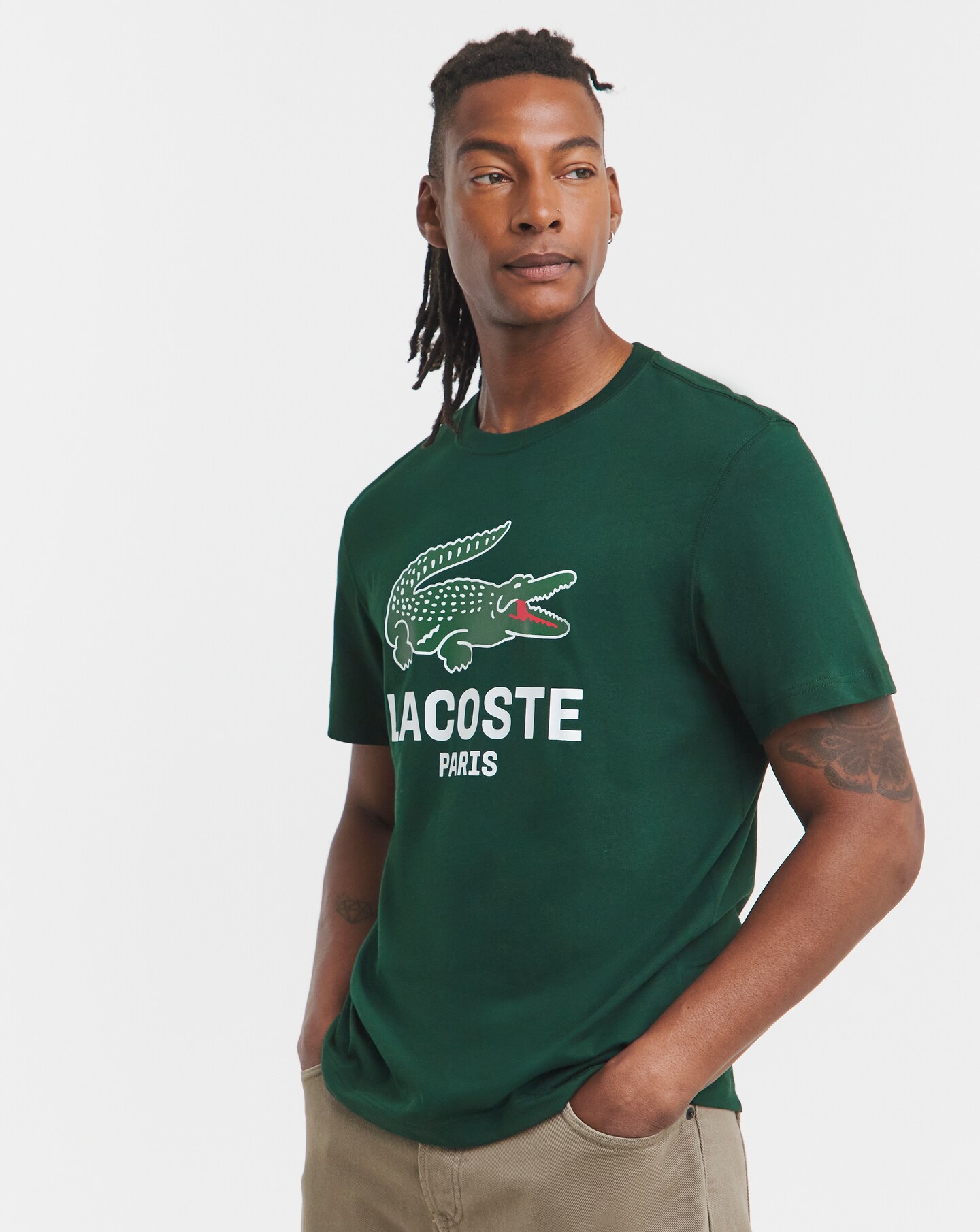Lacoste Short Sleeve Croc T-Shirt - Navy | Jacamo