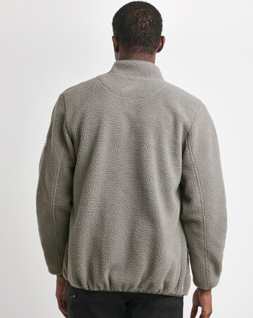 Snowdonia Grey Zip Through Fleece | Jacamo
