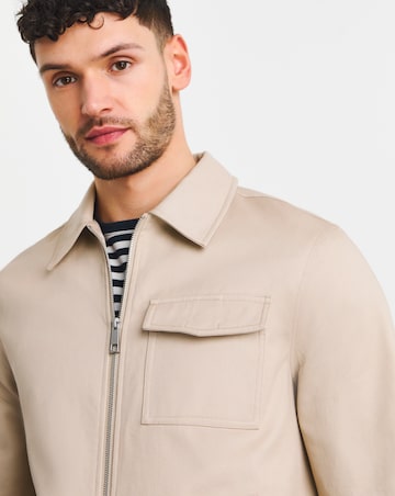 Stone Zip Up Smart Harrington Jacket | Jacamo