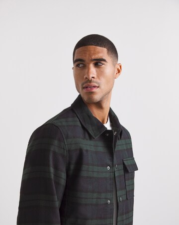 Faux Wool Check Shacket | Jacamo