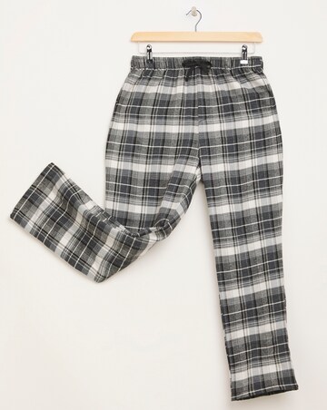 2 Pack Woven Check Pyjama Bottoms | Jacamo