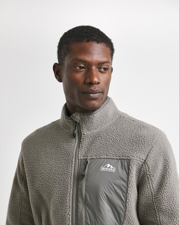 Snowdonia Grey Zip Through Fleece | Jacamo