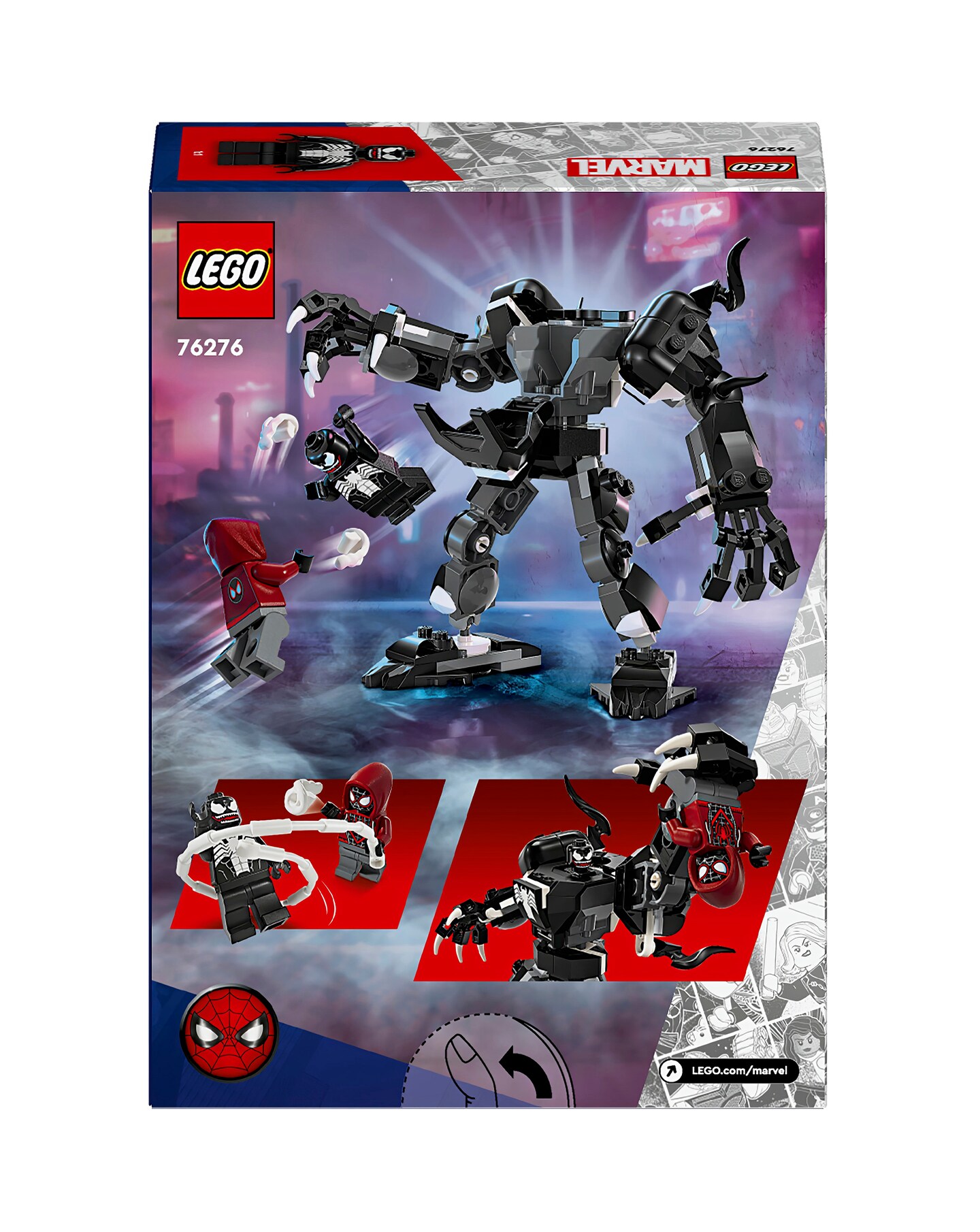 LEGO Marvel Venom Mech Armour vs. Miles Morales Buildable Toy 76276 Jacamo