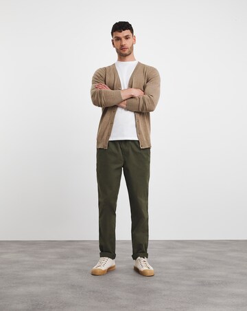 Neutral Marl Knitted Cotton Cardigan | Jacamo