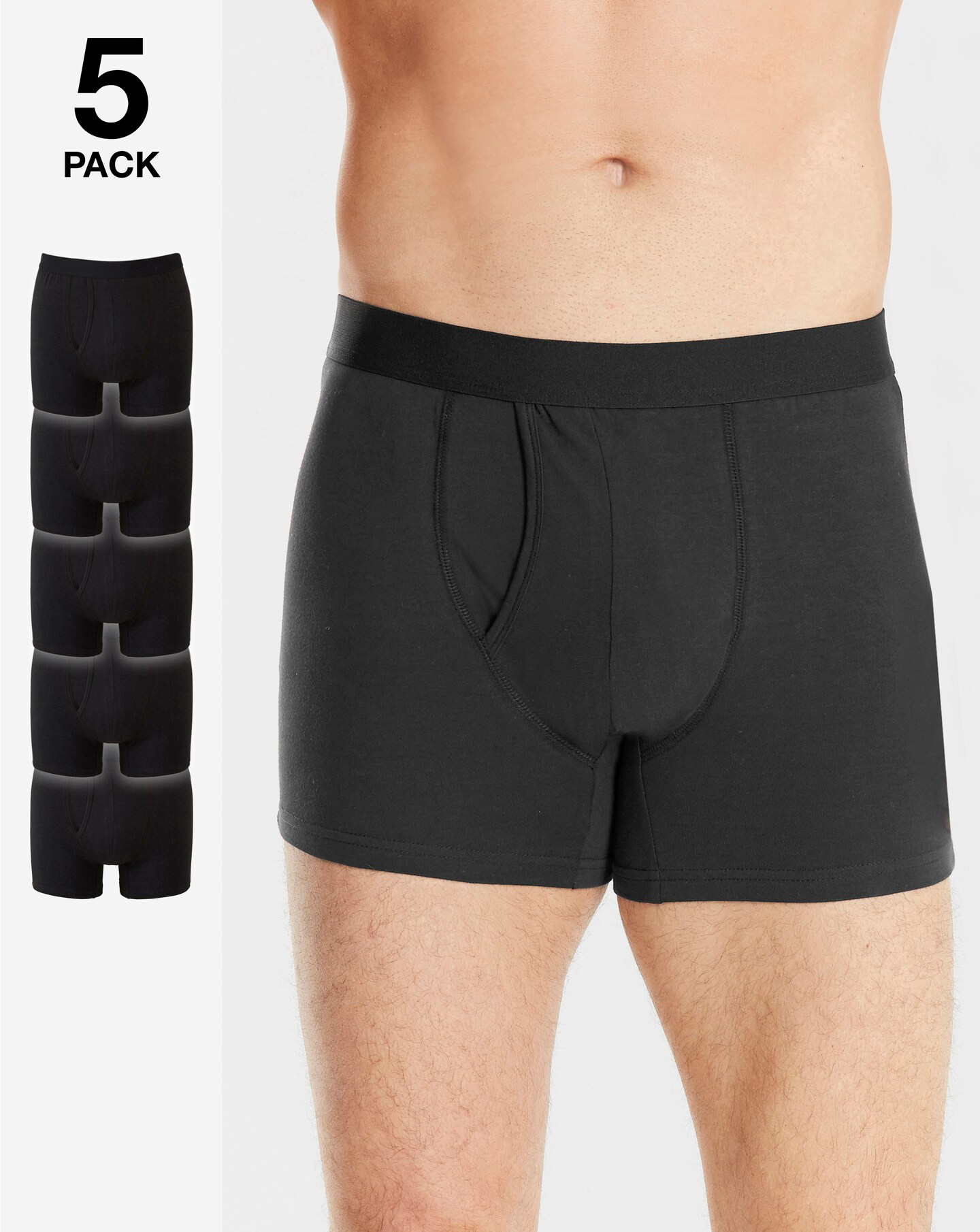 5 Pack Contrast Waistband A Front | Jacamo
