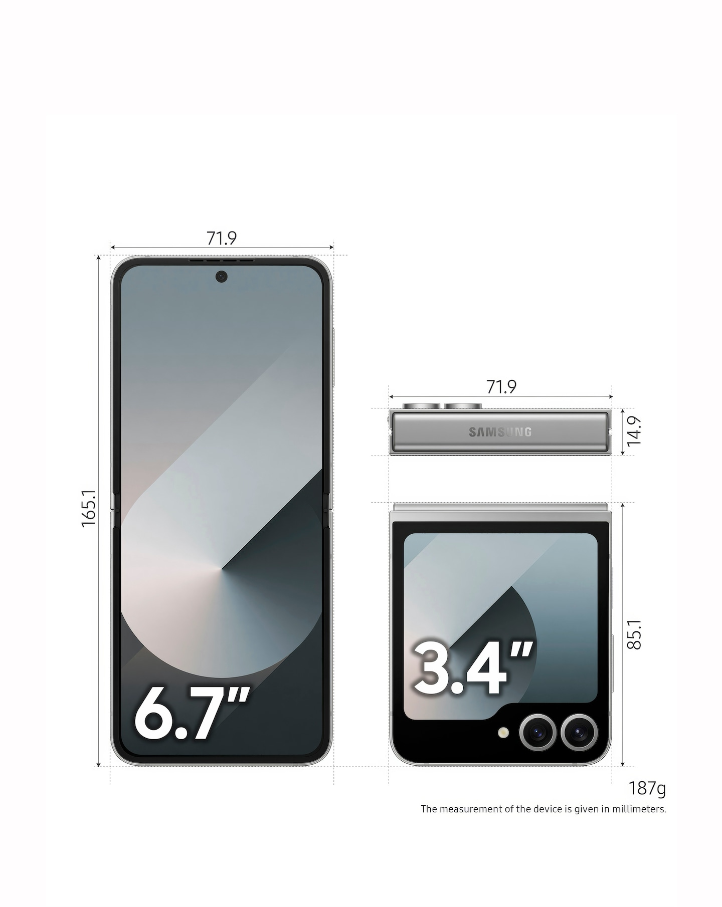 Samsung Galaxy Z Flip6 512GB 5G - Silver Shadow - Galaxy AI Samsung Galaxy Z Flip6 512GB 5G - Silver Shadow - Galaxy AI