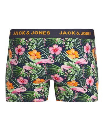 Jack & Jones Pink Flamingo Trunks 5 Pack | Jacamo