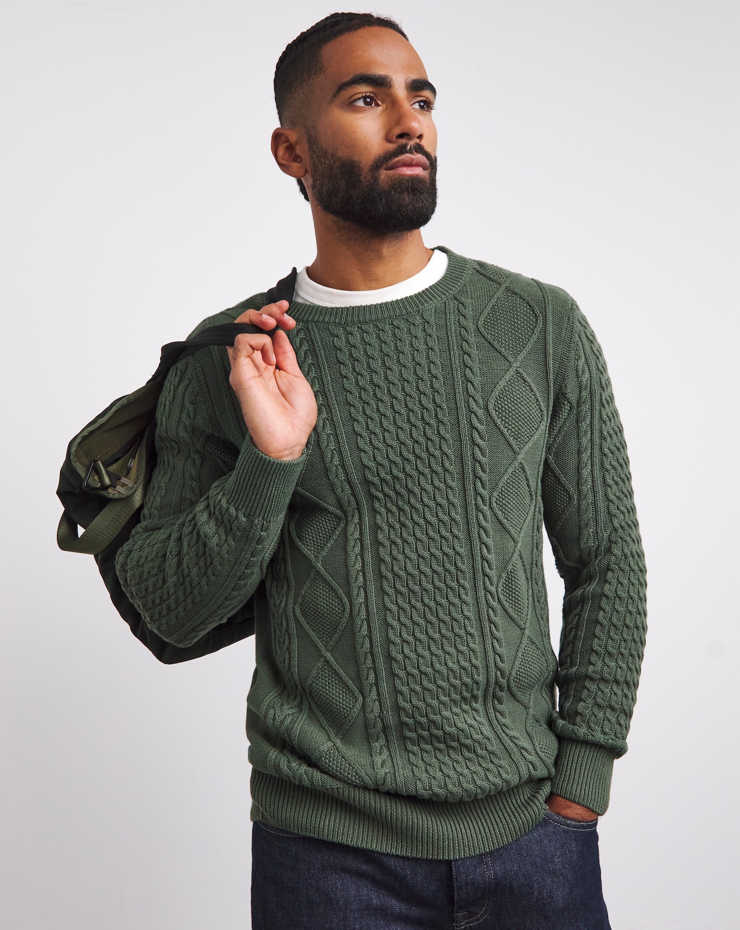 Brown Cable Knit 1/4 Zip Jumper | Jacamo Brown Cable Knit 1/4 Zip Jumper | Jacamo