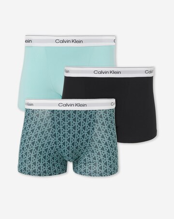 Calvin Klein 3 Pack Icon Cotton Stretch Relaxed Fit Trunk - Print Multi ...