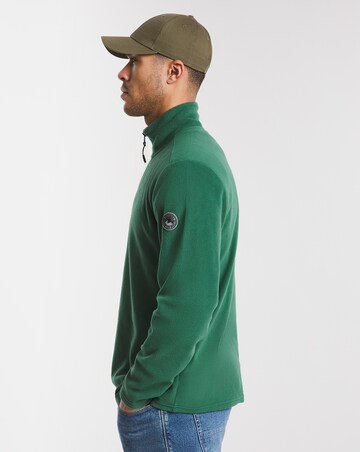 Snowdonia 1/4 zip Green Fleece | Jacamo