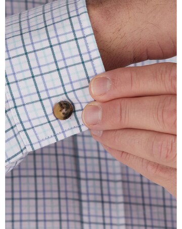 Raging Bull Window Pane Shirt Purple | Jacamo