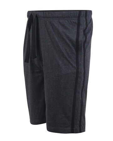 D555 RYAN-2 Pack Elasticated Waist Jersey Short With Side Stripes | Jacamo