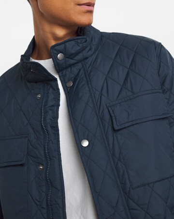 Navy Quilted Jacket | Jacamo