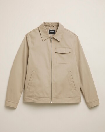 Stone Zip Up Smart Harrington Jacket | Jacamo
