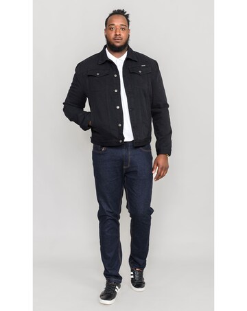 D555 Western Style Black Denim Jacket | Jacamo