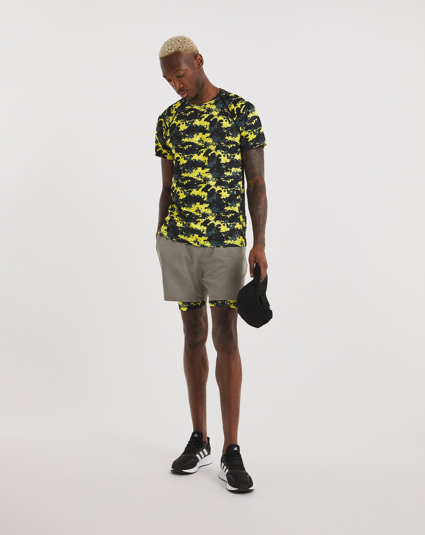 Jacamo Active 2 In 1 Training Short In Dark Grey | Jacamo