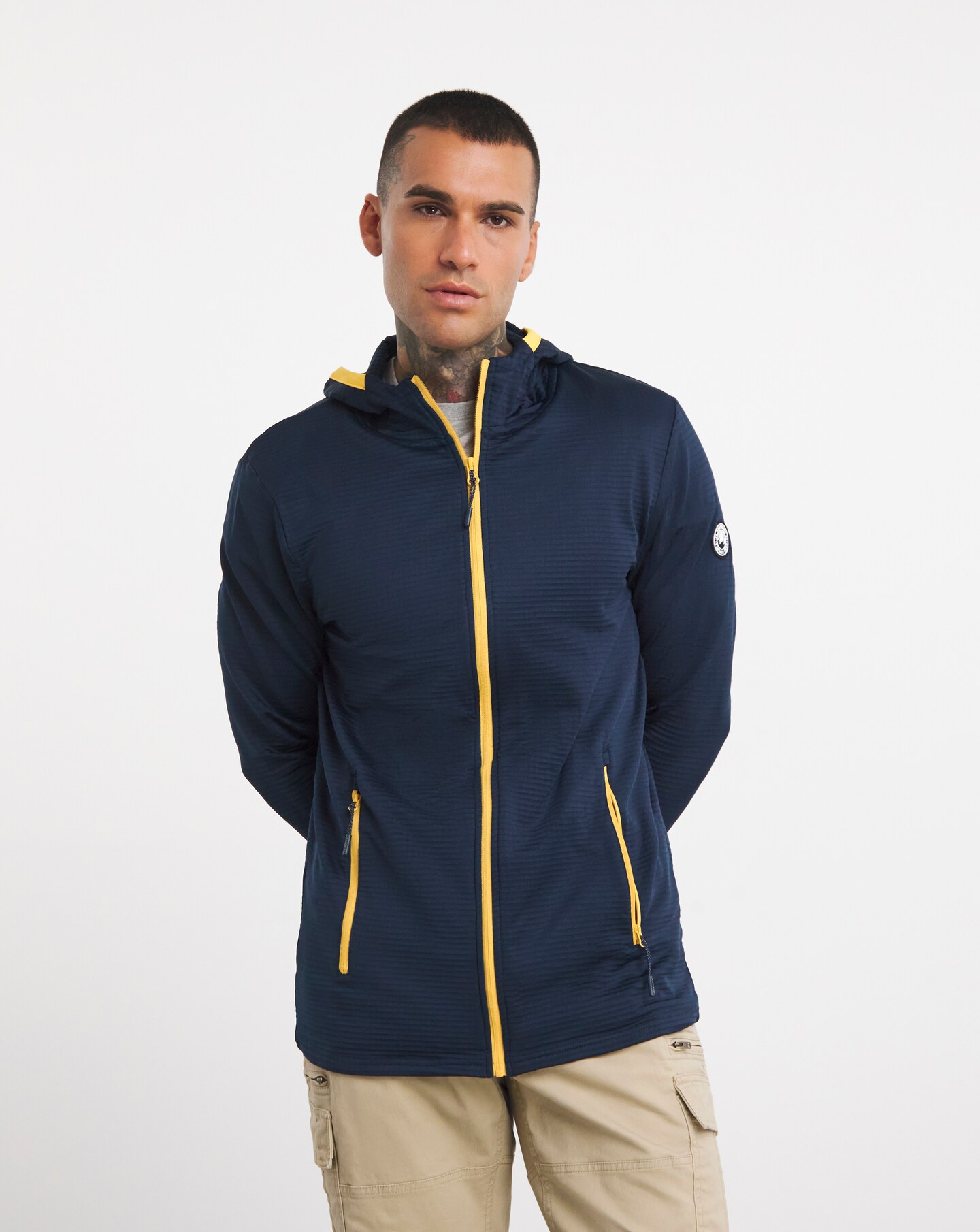 Snowdonia Textured Hooded Zip Up | Jacamo