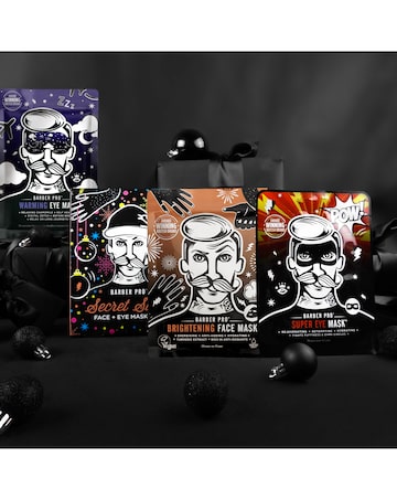 Barber Pro Secret Santa Face & Eye Mask Trio | Jacamo
