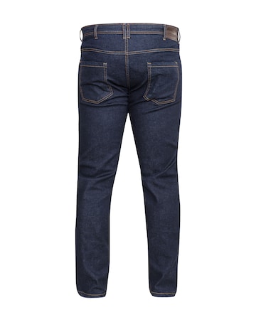 D555 Cedric Indigo Tapered Fit Stretch Jeans | Jacamo
