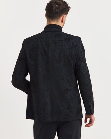 Satin Lapel Flock Blazer | Jacamo