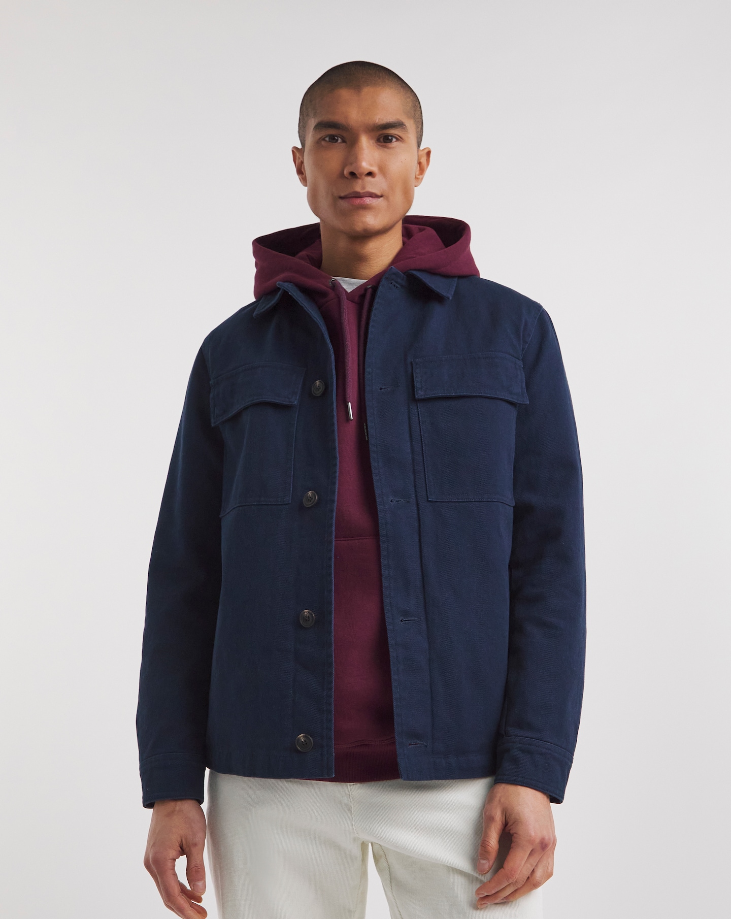 Navy Cotton Pocket Jacket | Jacamo