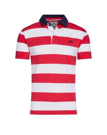 Raging Bull Short Sleeve Hooped Rugby Watermelon | Jacamo