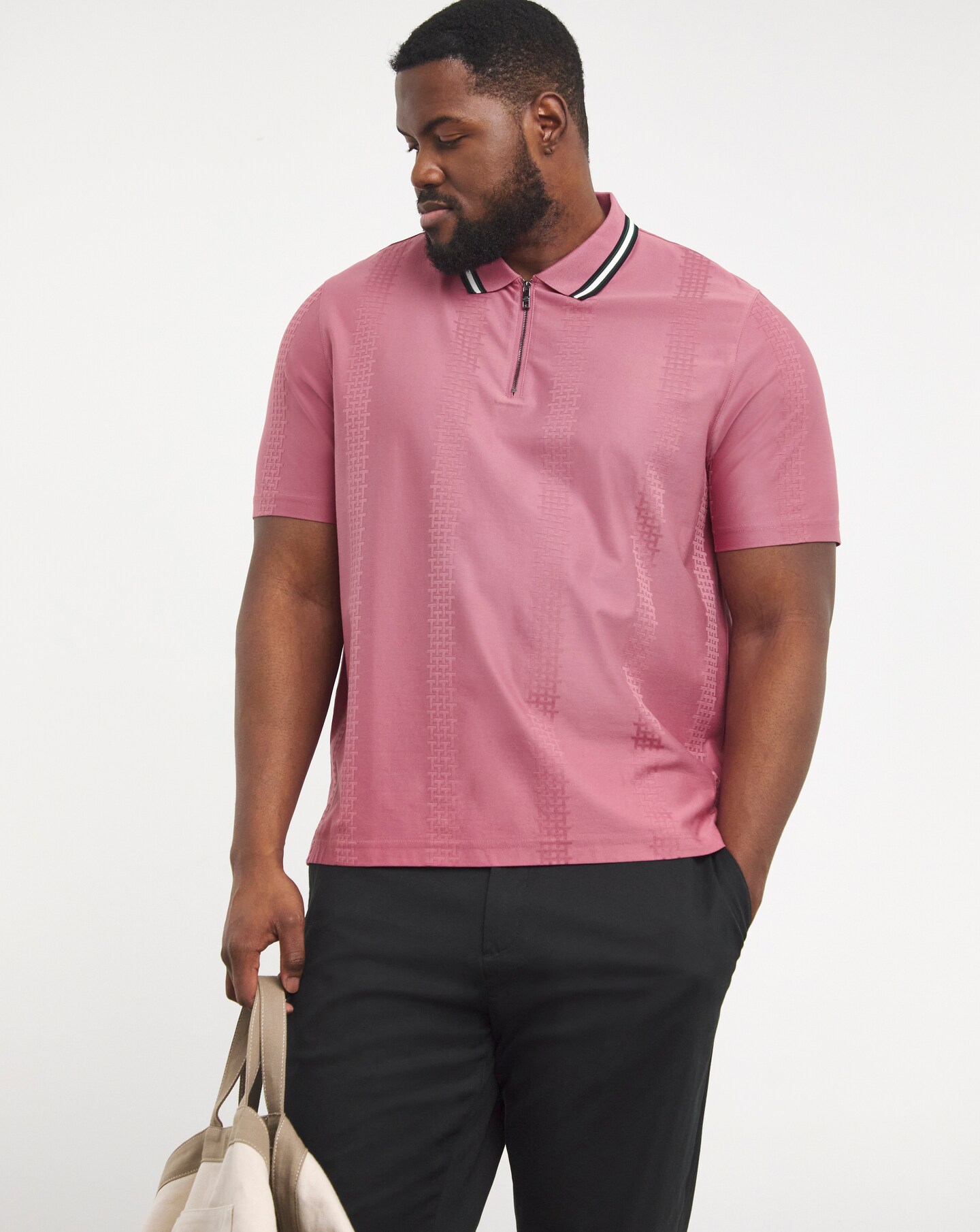 Ted Baker Zip Neck Orbite Polo Shirt | Jacamo