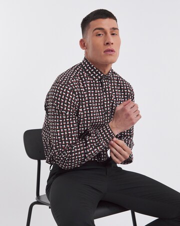 Jacamo Premium Formal Geo Print Shirt | Jacamo