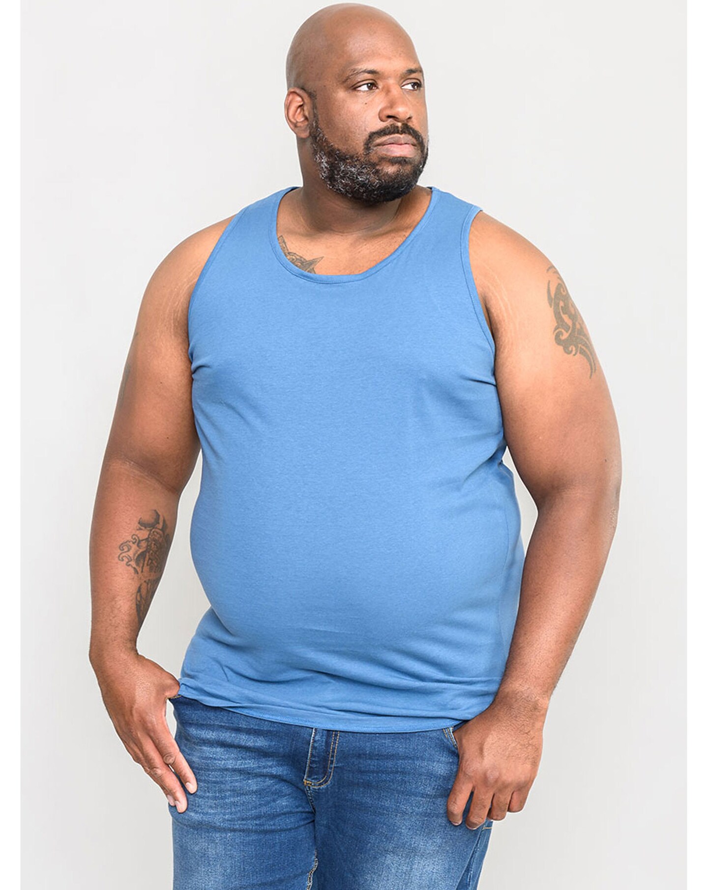 D555 Fabio Muscle Vest Teal | Jacamo