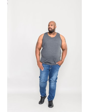 D555 Fabio Muscle Vest Charcoal | Jacamo