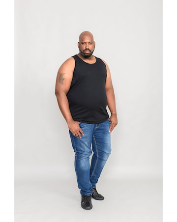 D555 Fabio Muscle Vest Black | Jacamo