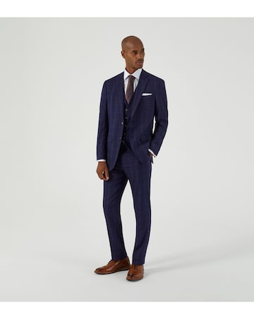 Skopes Barron Suit Jacket Blue Check | Jacamo