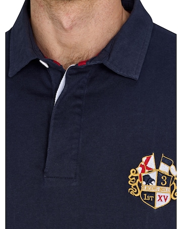 Raging Bull Classic Long Sleeve Rugby Navy | Jacamo